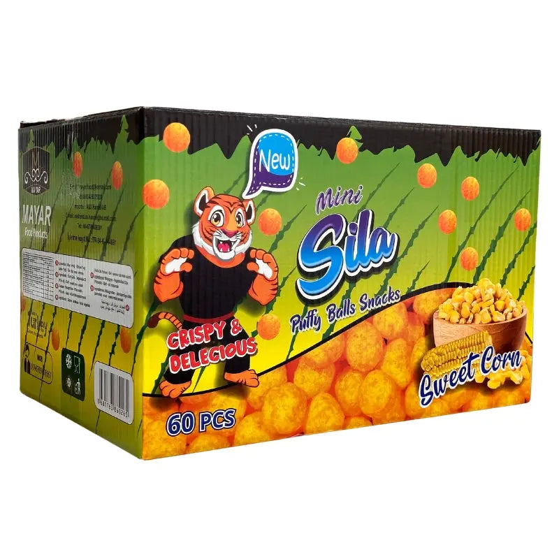 Køb Sila Mini Balls Snacks Sukkermajs 60 x 20g online fra Butikkom